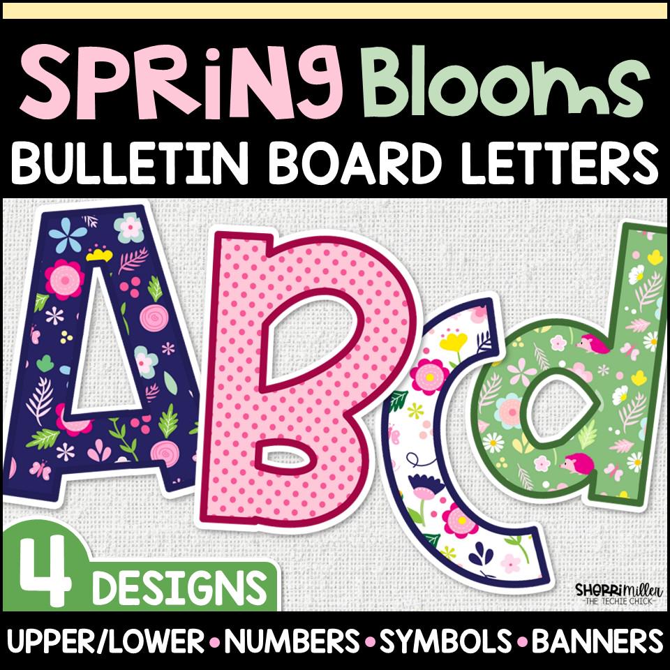 Spring Bulletin Board Letters, April Bulletin Board Ideas, Spring ...