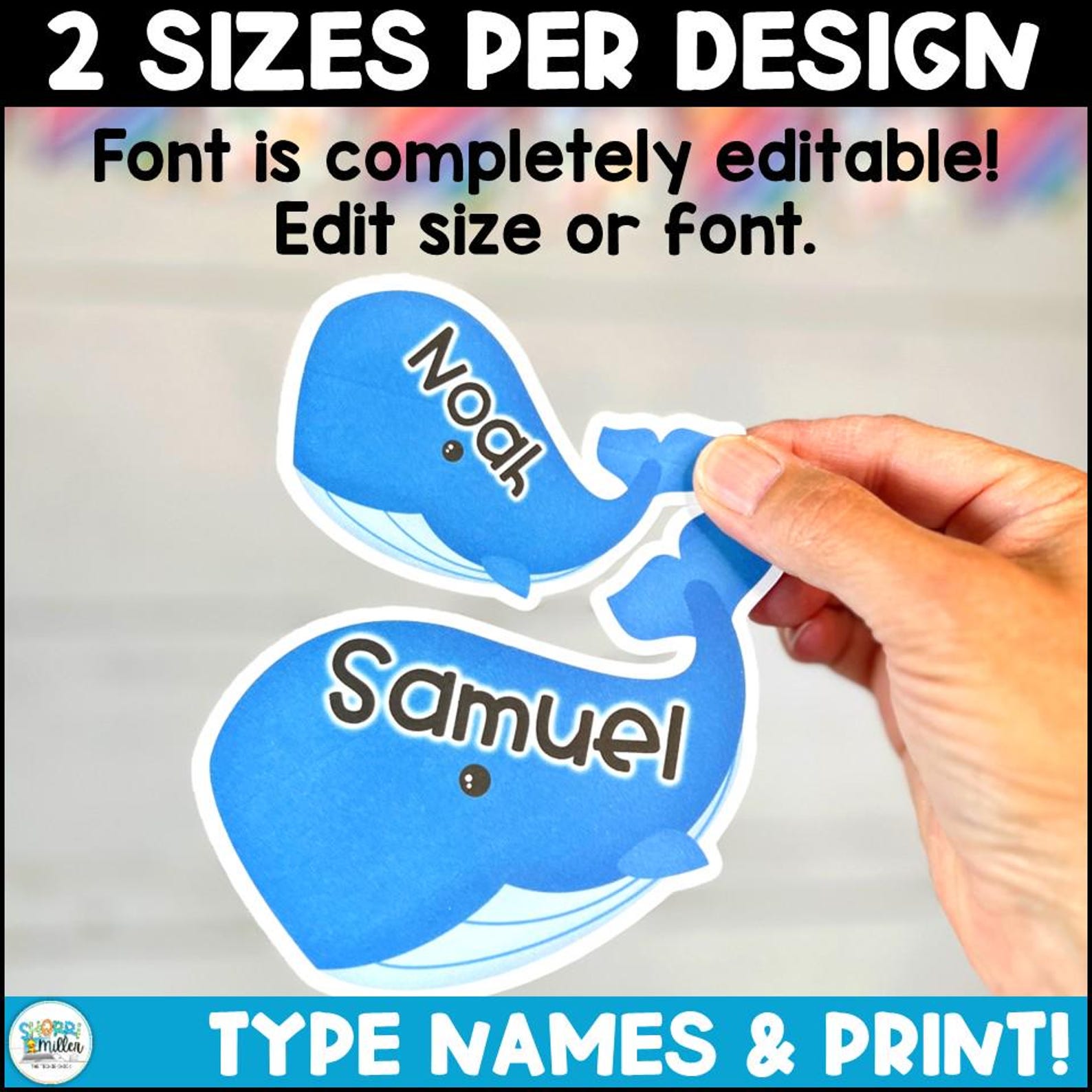 Under the Sea Editable Name Tags for Summer Ocean Bulletin Board ...
