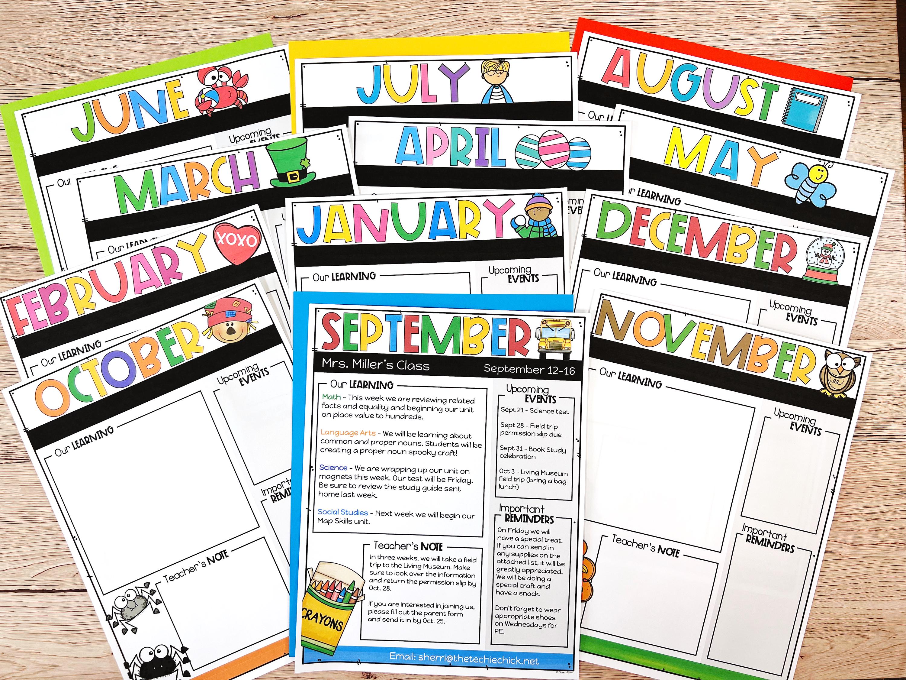 Editable Classroom Newsletter Templates, Weekly or Monthly Newsletters ...