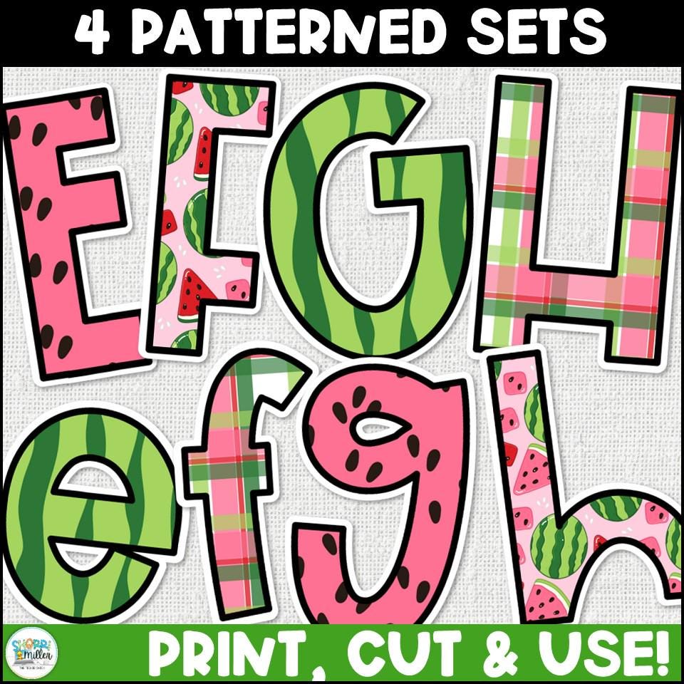 Sweet Watermelon Summer Bulletin Board Letters, End of Year Bulletin ...
