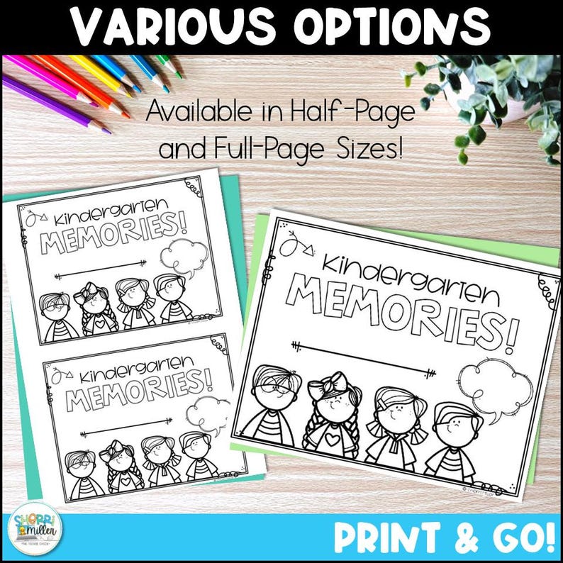 End of the Year Memory Book, Kindergarten 1st 2nd 3rd 4th 5th Grade ...