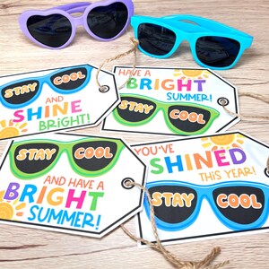 Sunglasses End of Year Gift Tag, Have a Bright Summer, Stay Cool and ...