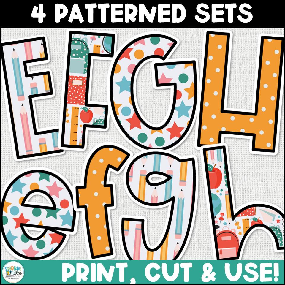 Welcome Back to School Bulletin Board Letters and Ideas, Printable ...