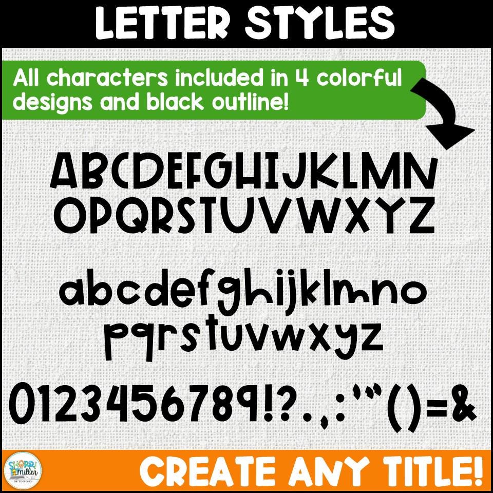 St. Patrick's Day Bulletin Board Letters, A-Z Bulletin Board Letters ...