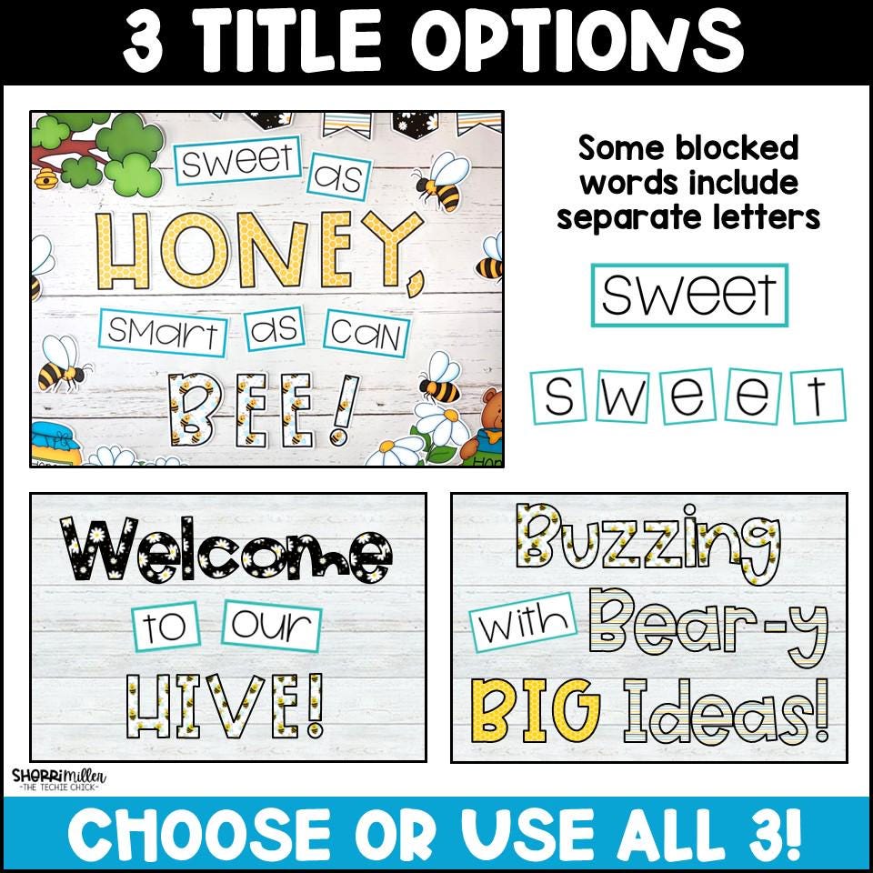 Bee Bulletin Board Kit, Spring Bulletin Board Set and Door Decor Ideas ...
