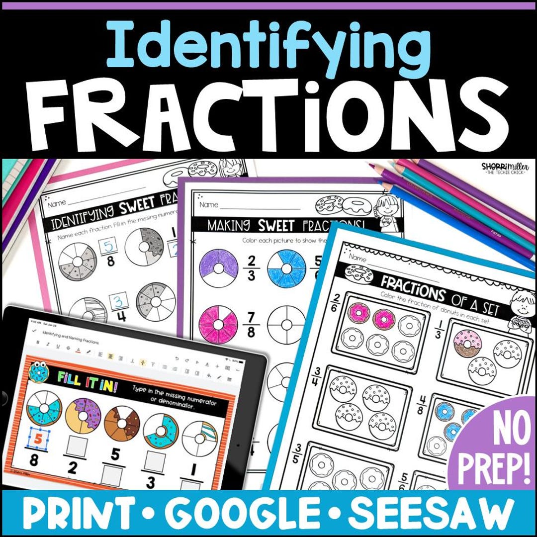 Identifying and Naming Fractions Worksheets. 2nd 3rd Grade Math ...