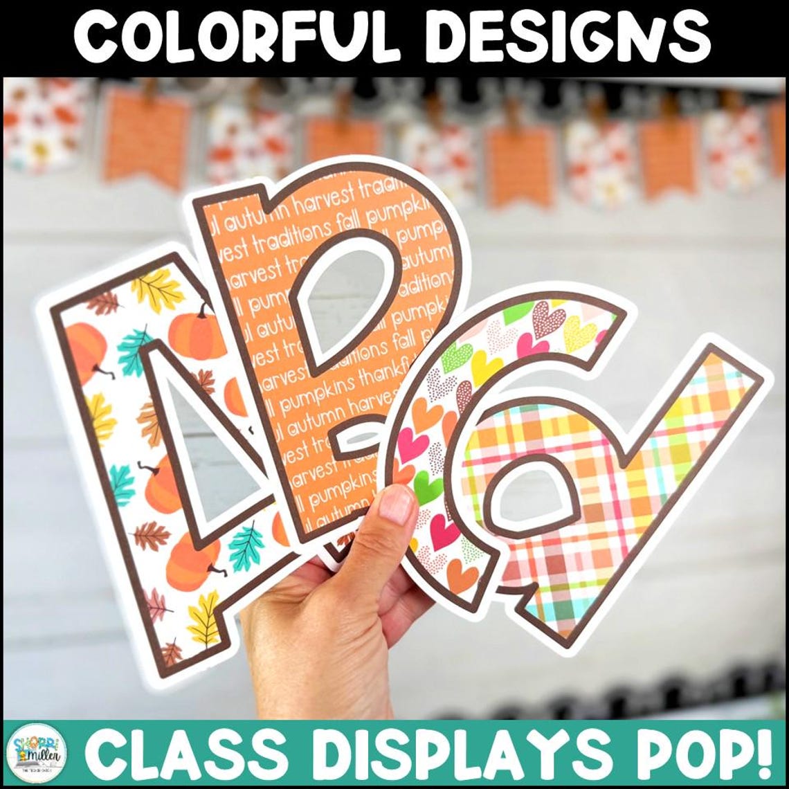 Thanksgiving Bulletin Board Letters Printable Decor, November Fall ...