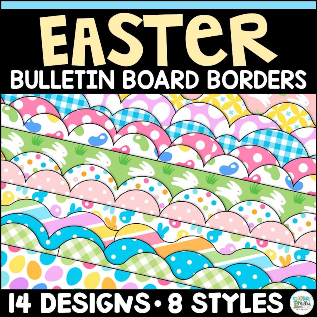 Easter Spring Bulletin Board Borders, April Teacher Classroom ...
