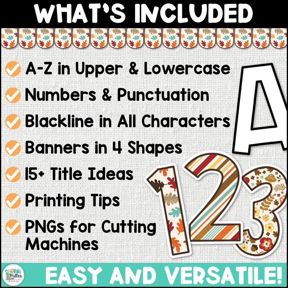 Perfect Autumn Bulletin Board Letters and Ideas, Printable Fall Leaves ...