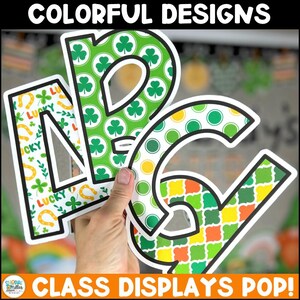 Lucky St. Patrick's Day Bulletin Board Letters, A-Z Bulletin Board ...