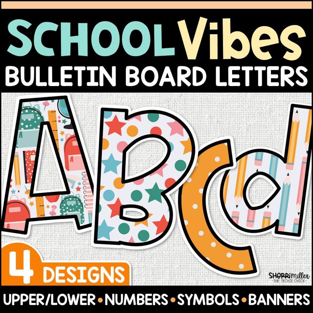 Welcome Back to School Bulletin Board Letters and Ideas, Printable ...