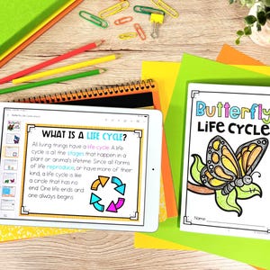 Butterfly Life Cycle Lesson Sequencing Vocabulary Posters Craft Cut and ...