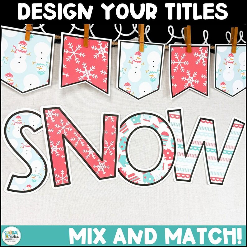 Winter Bulletin Board Letters Numbers Banners & Ideas, Christmas ...