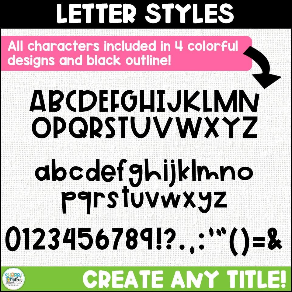 Easter Bulletin Board Letters Numbers Banners, April Bunny & Eggs ...