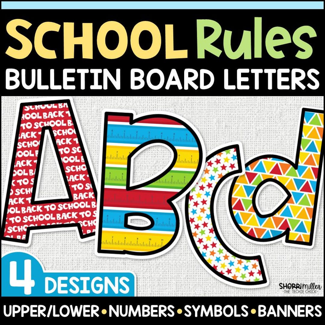 Welcome Back to School Bulletin Board Letters and Ideas, Printable ...