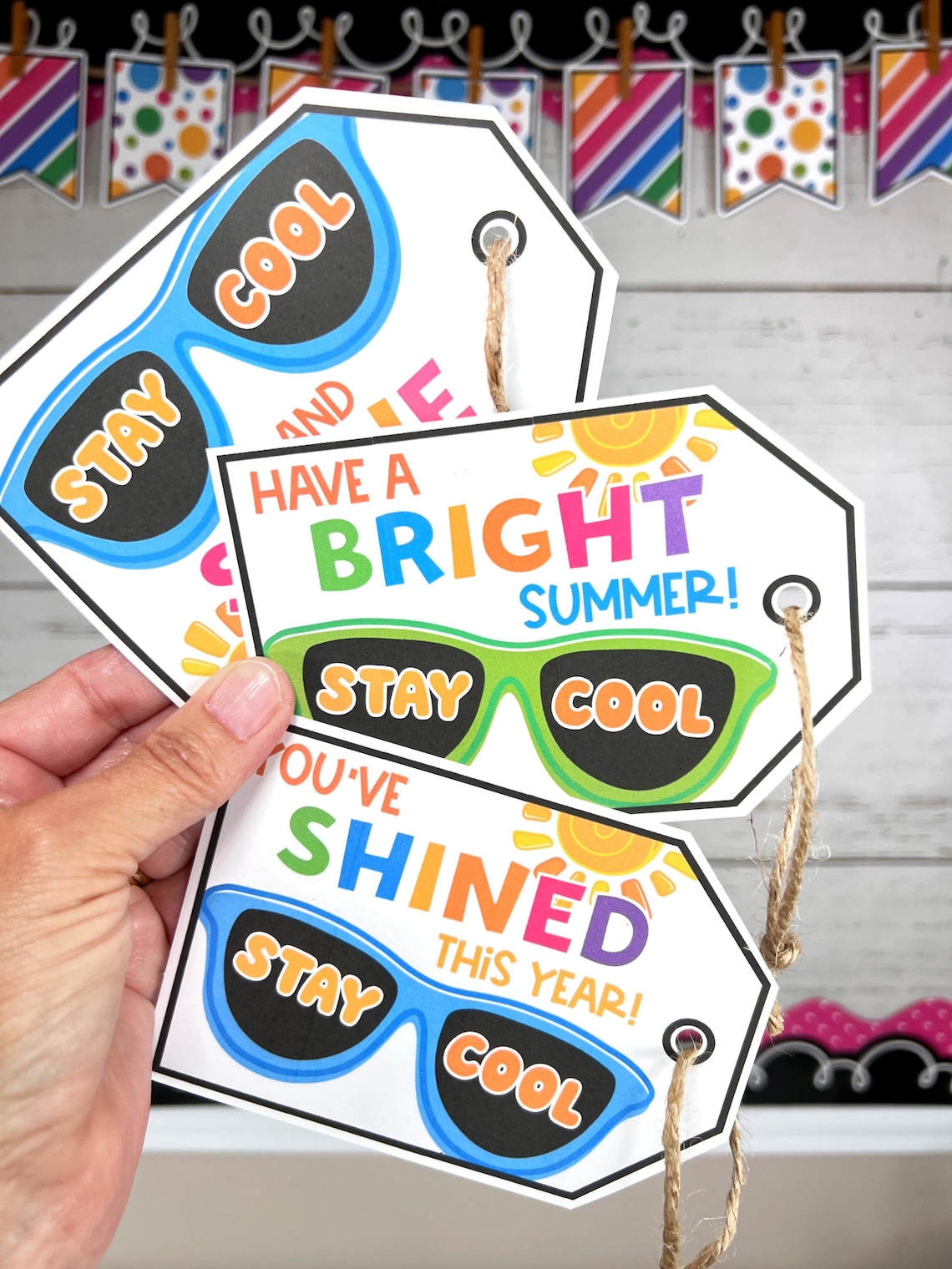 Sunglasses End of Year Gift Tag, Have a Bright Summer, Stay Cool and ...