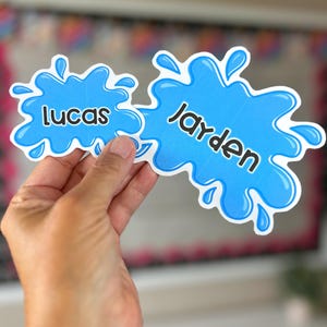 Summer Pool Editable Name Tags for Bulletin Board, Student Desk, Cubby ...