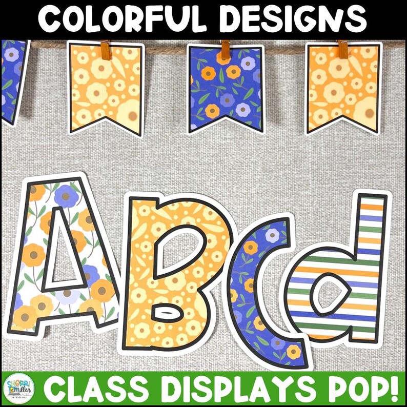 Spring Flowers Bulletin Board Letters, April Bulletin Board Ideas ...