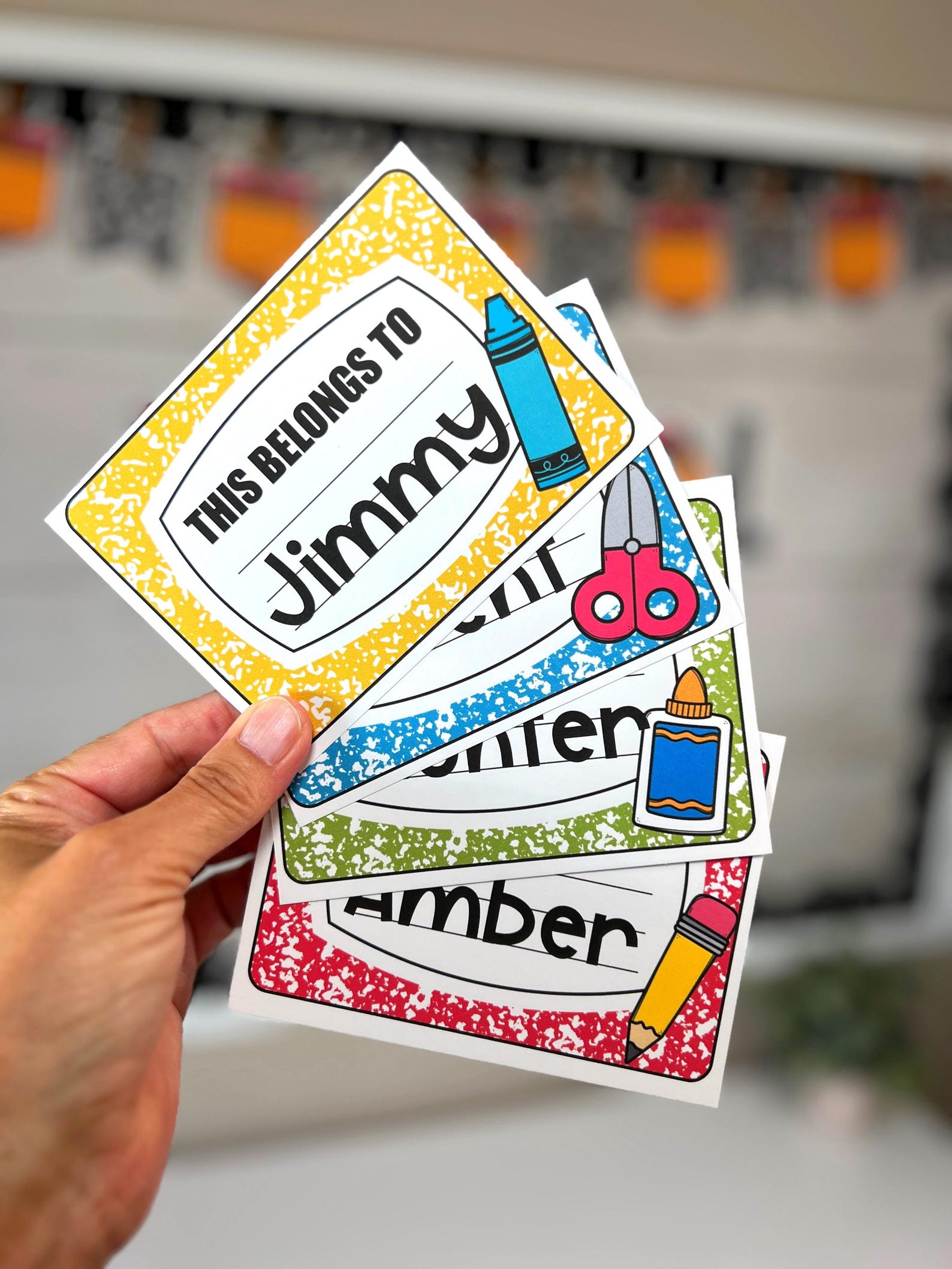 Editable Composition Notebook Name Tags for Back to School Classroom ...