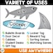 Summer Sharks Editable Name Tags for Bulletin Board, Student Desk ...