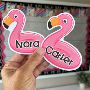 Summer Pool Editable Name Tags for Bulletin Board, Student Desk, Cubby ...