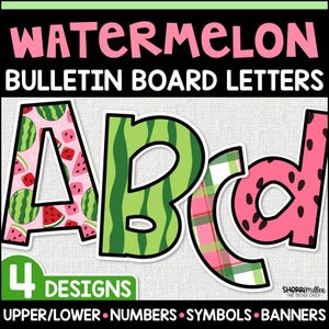 Sweet Watermelon Summer Bulletin Board Letters, End of Year Bulletin ...