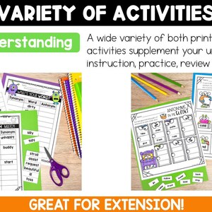 Synonyms and Antonyms Worksheets, 2nd 3rd and 4th Grade and Homeschool ...
