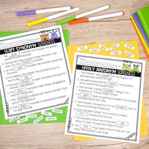 Synonyms and Antonyms Worksheets, 2nd 3rd and 4th Grade and Homeschool ...