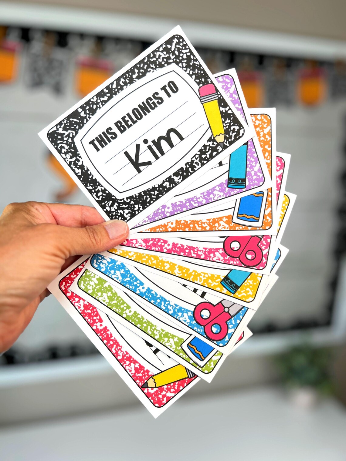 Editable Composition Notebook Name Tags for Back to School Classroom ...