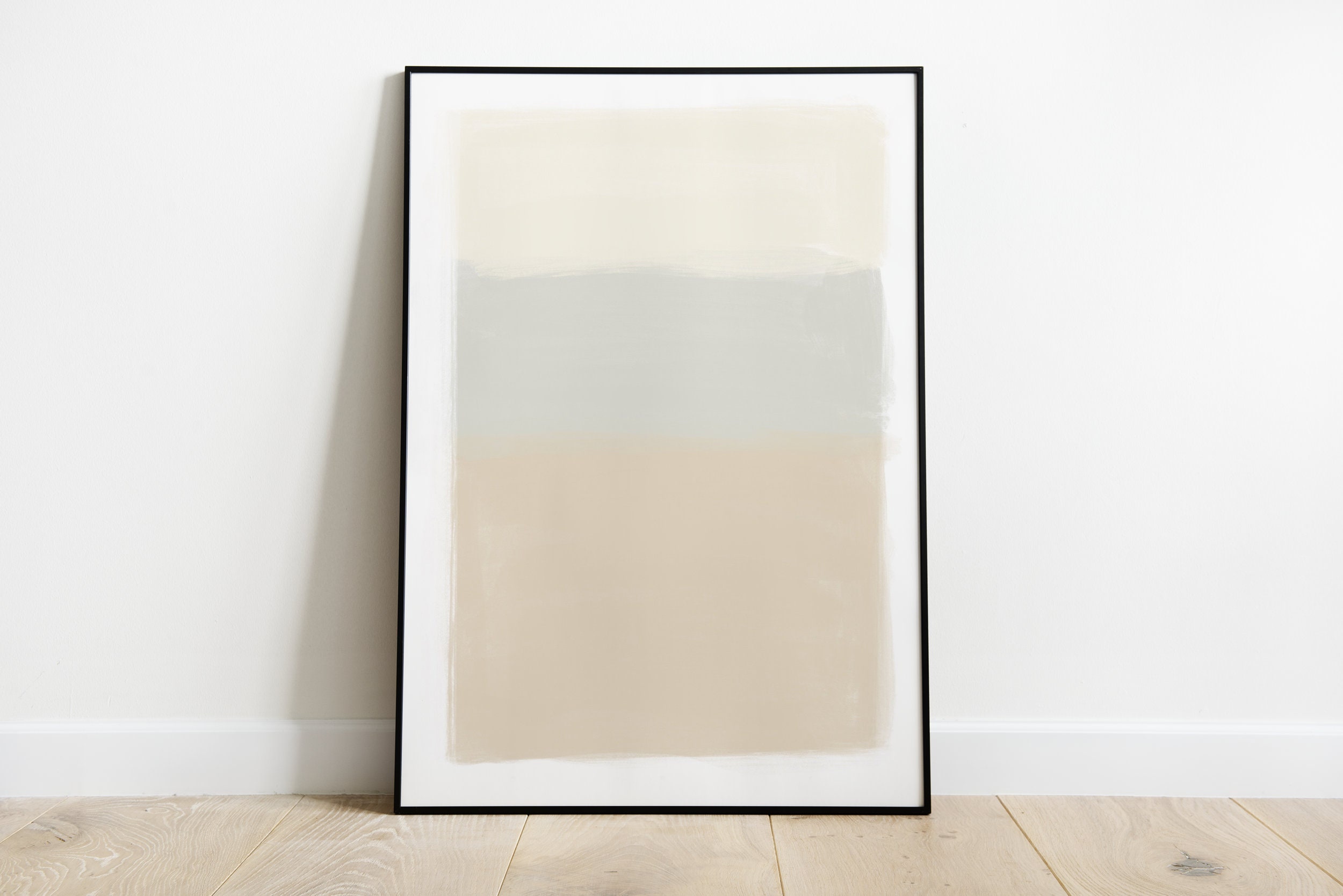 Modern, Minimalist, Abstract Painting Print, Beige, Neutral Sand Color ...