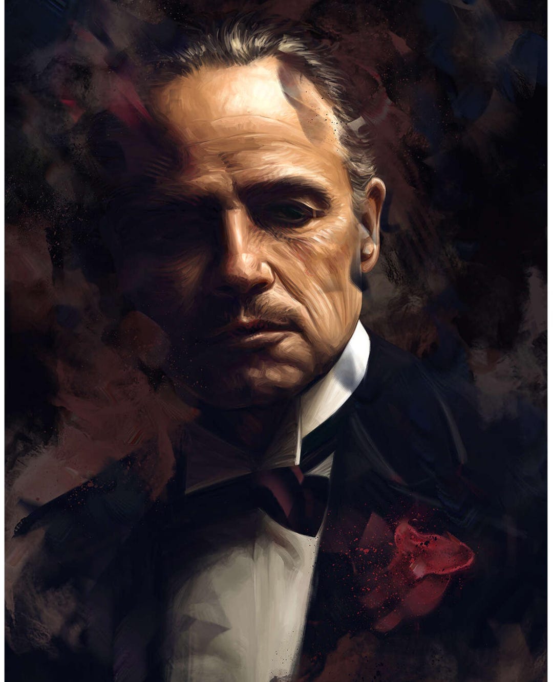 The Godfather Portrait , the Godfather Movie Art , Wall Art - Etsy