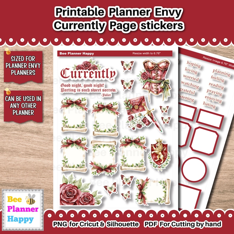 Printable Currently Page Stickers for Planners and Journals ~ February ...
