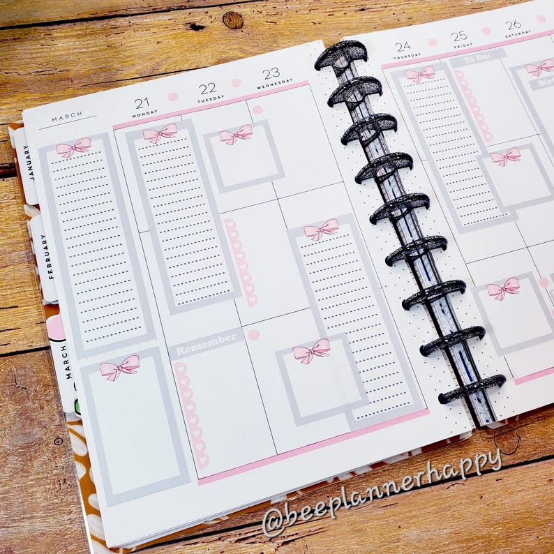 Printable Weekly Stickers for Planner Envy Signature Layout – Gray and ...
