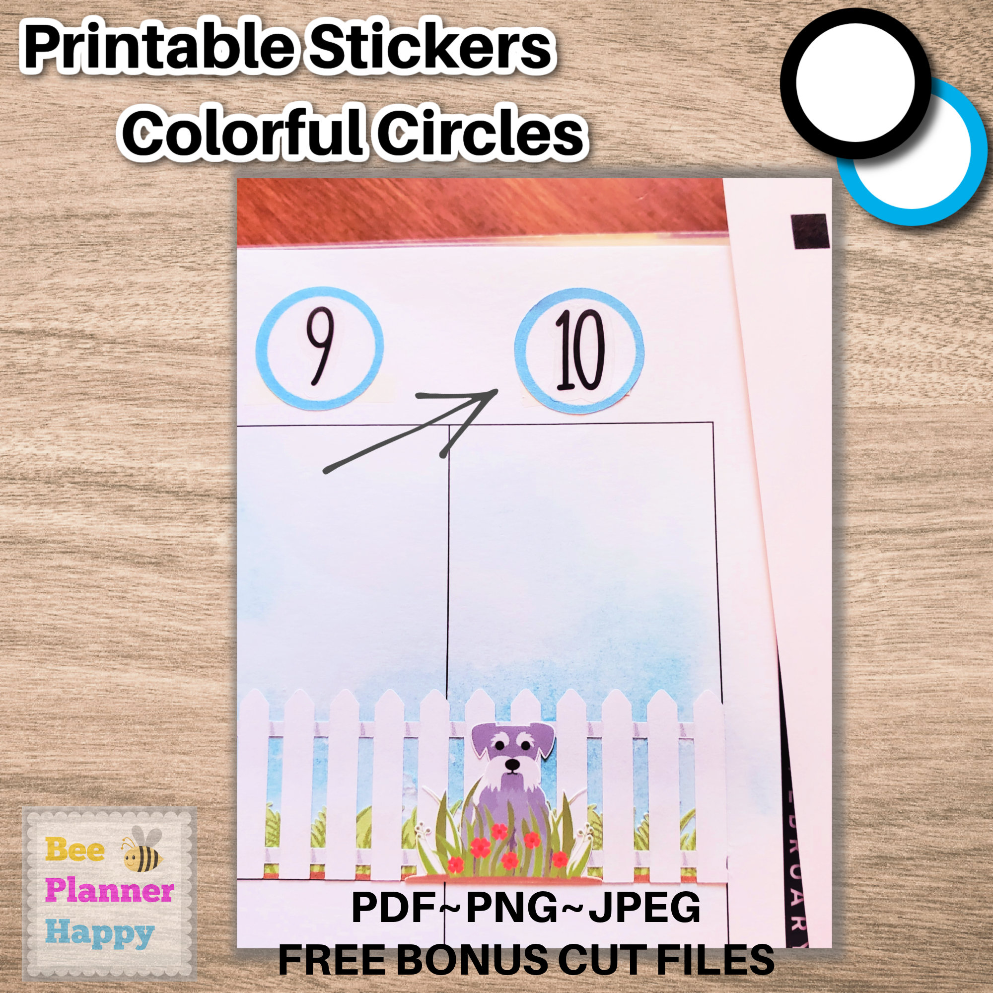 Printable Colorful Circle Stickers for Planners, Journals, Diaries ...