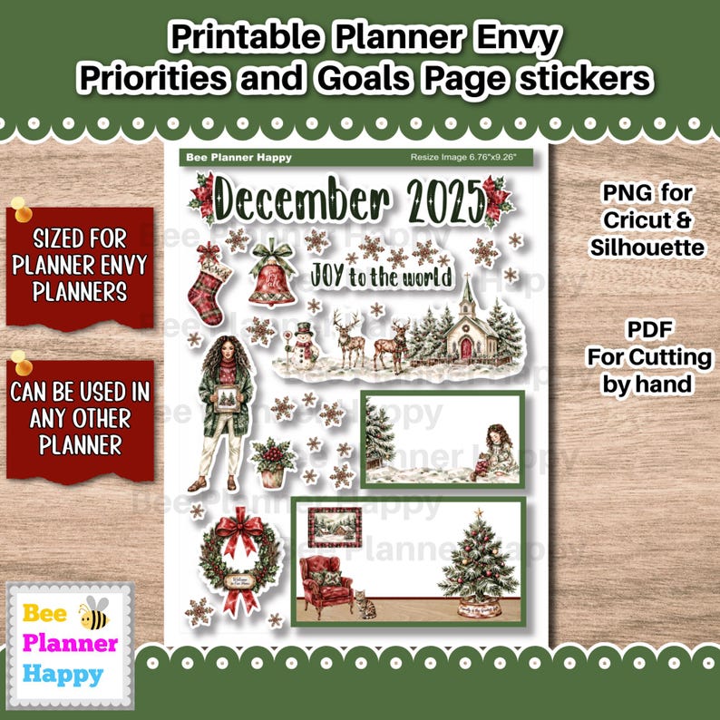 Printable December Priorities and Goals Set for Planner Envy Planner ...