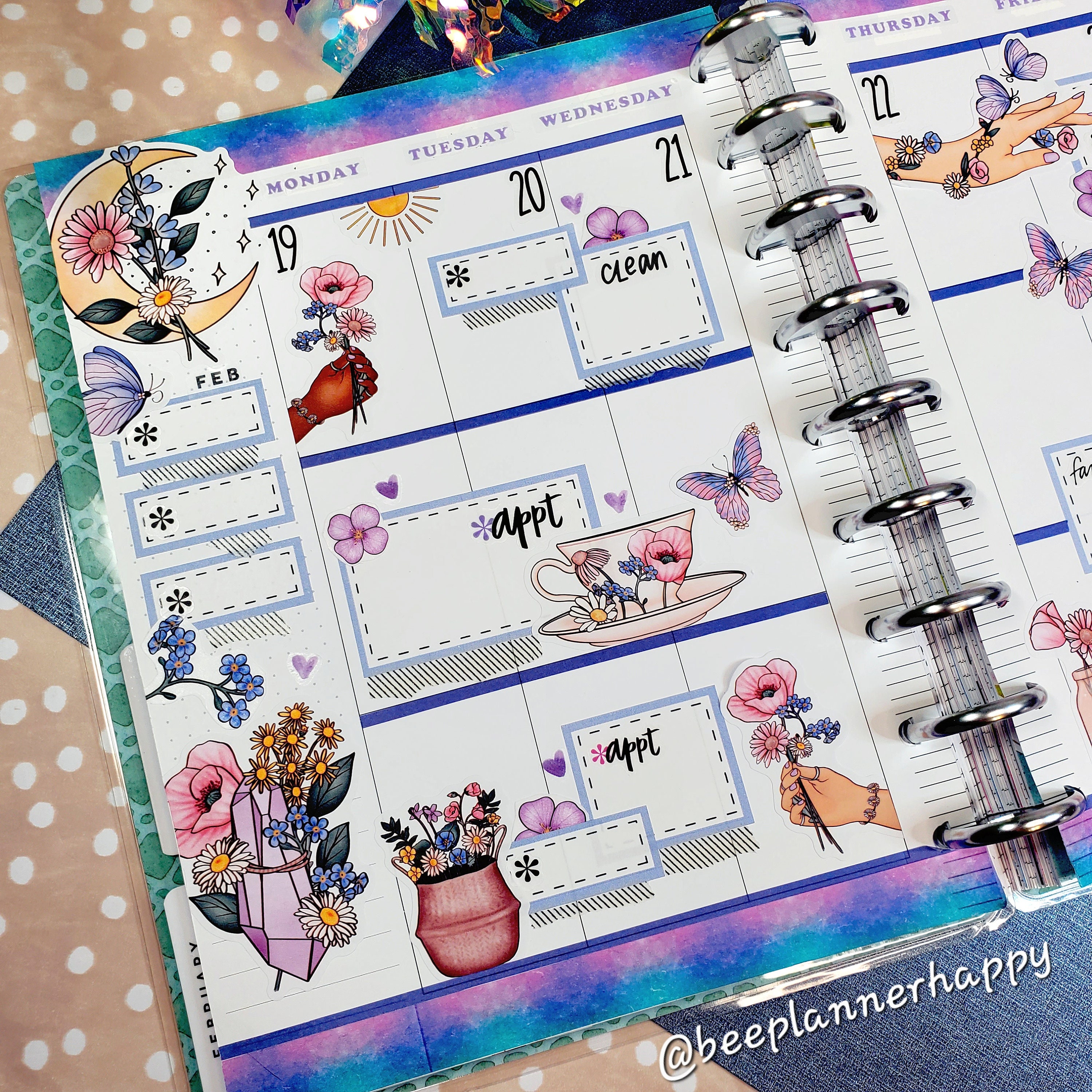 Printable Planner Box Stickers ~ Periwinkle Decorative Dash Line Boxes ...