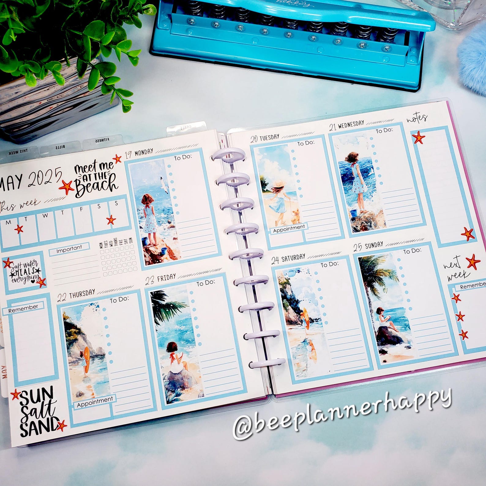 Beach Fun Printable Stickers for Planner Envy Signature Layout | Summer ...