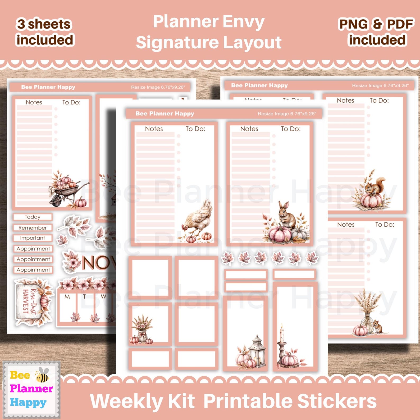 Printable Planner Envy Signature Layout | Fall Pumpkins and Woodland ...