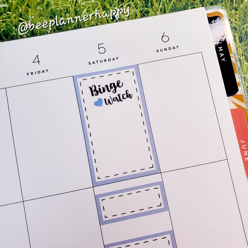 Printable Binge Watch Word Stickers ~ Instant Download Print and Cut ...