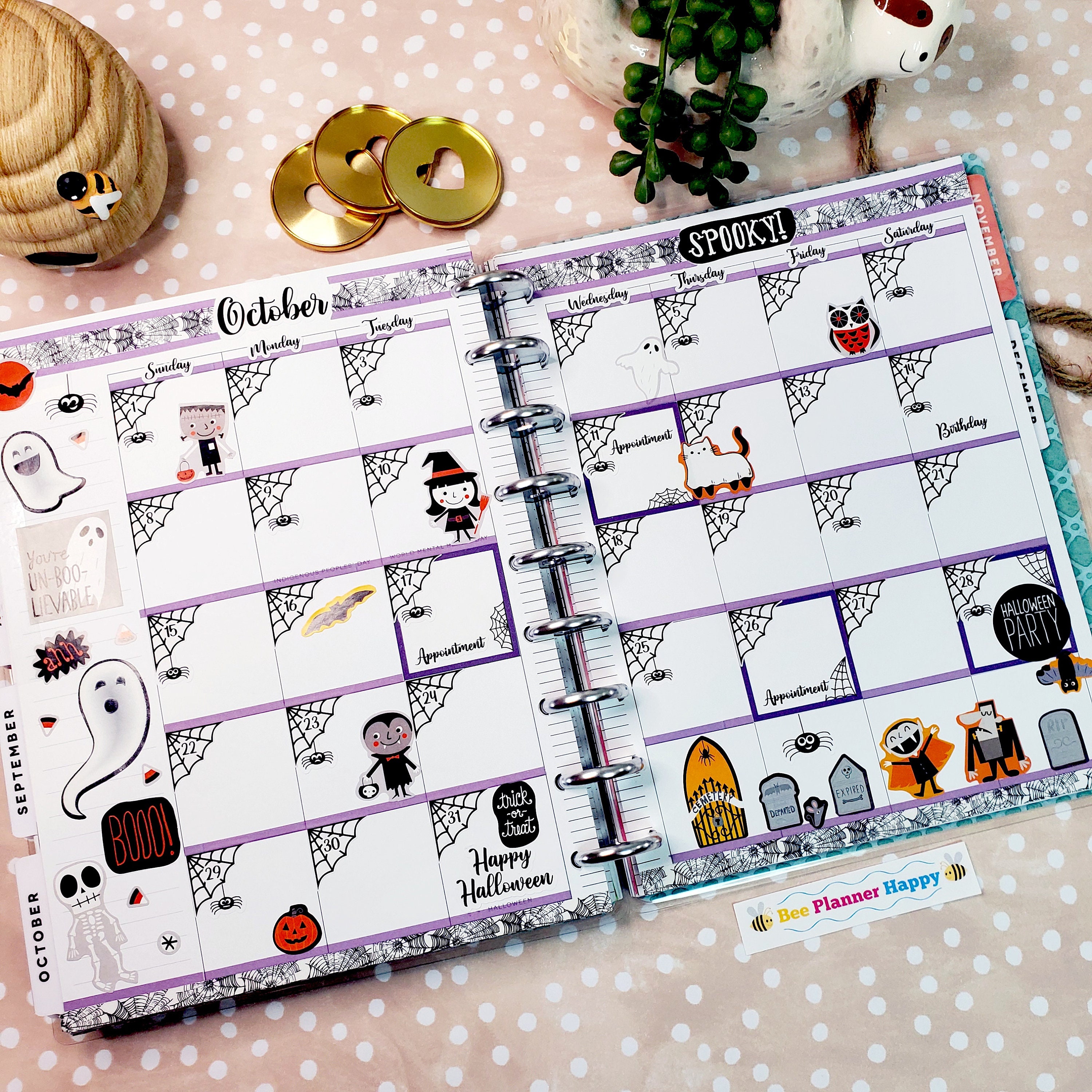 Printable Cobweb Spider Date Stickers, Date Covers for Redating ...