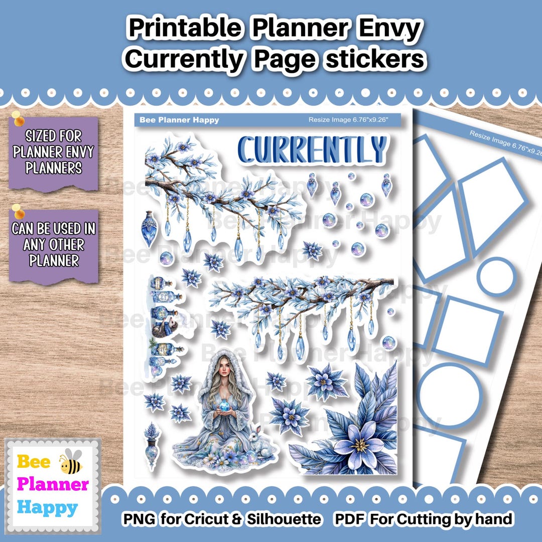 Printable Winter Currently Page Stickers for Planner Envy, Planners and ...