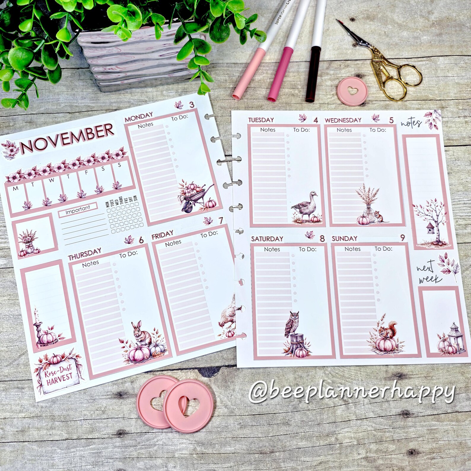 Printable Planner Envy Signature Layout | Fall Pumpkins and Woodland ...