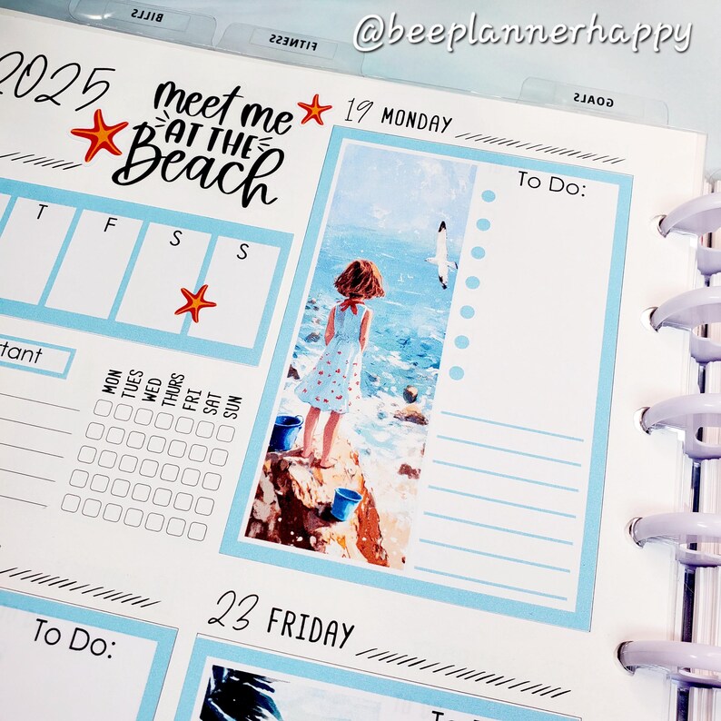 Beach Fun Printable Stickers for Planner Envy Signature Layout | Summer ...