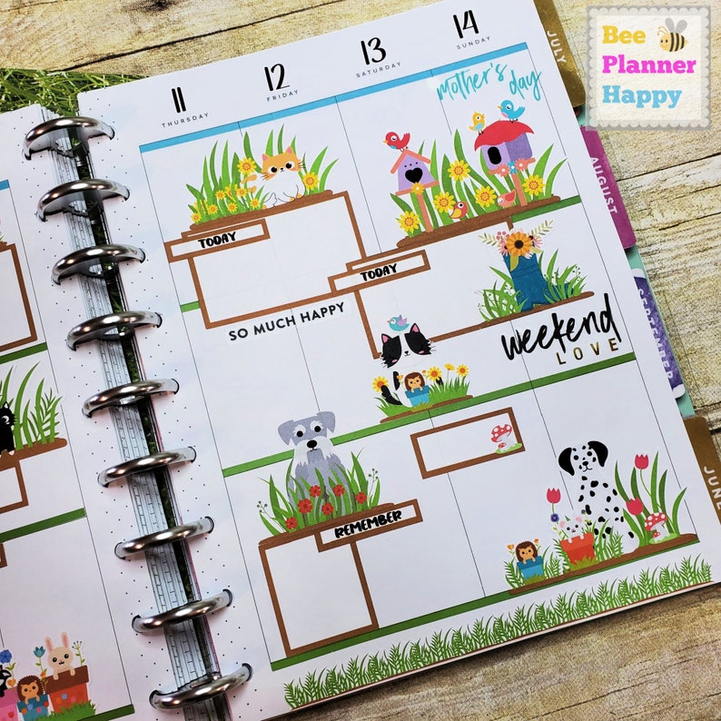 Printable Stickers of Springtime Friends With Classic Size Boxes for ...