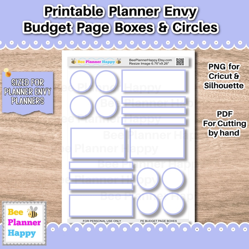 Printable Stickers for Planner Envy – Periwinkle Health and Budget ...