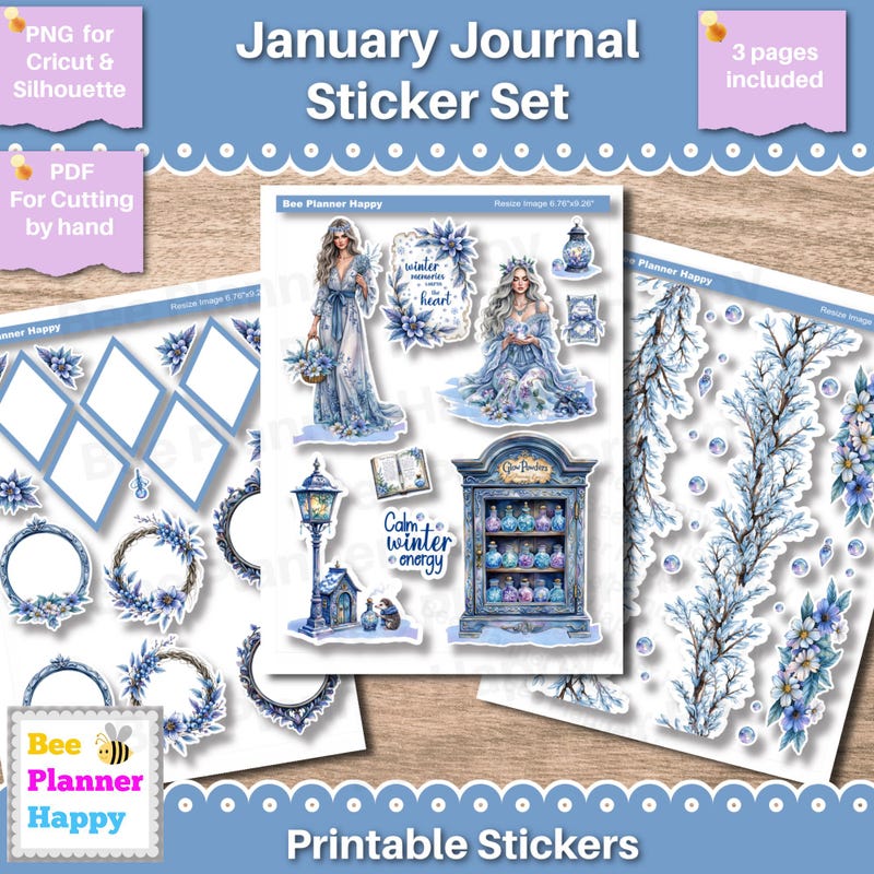 Stickers Journal January - Etsy