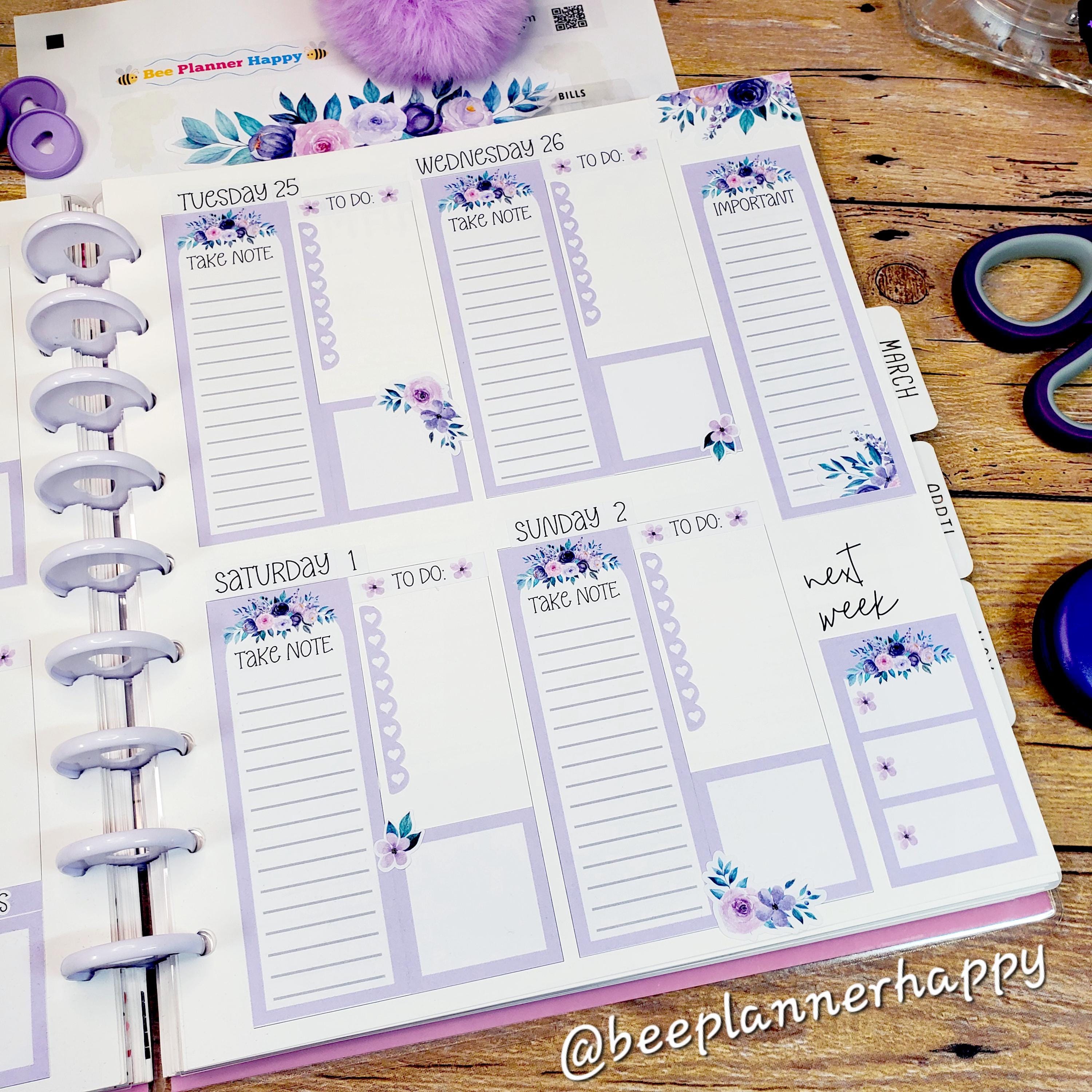 Printable Planner Stickers ~ Signature Layout Weekly Kit ~ Watercolor ...