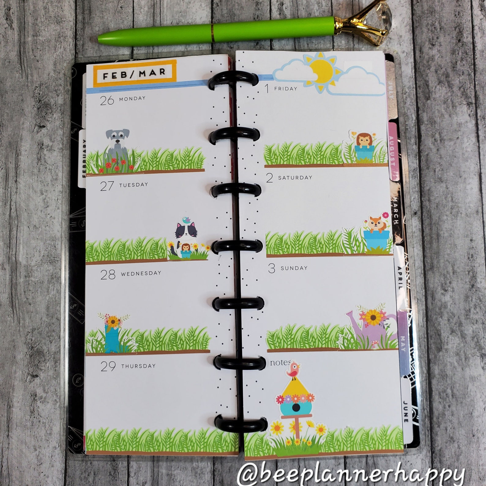 Printable Stickers of Grass Washi Strips for Planners, Journals and ...