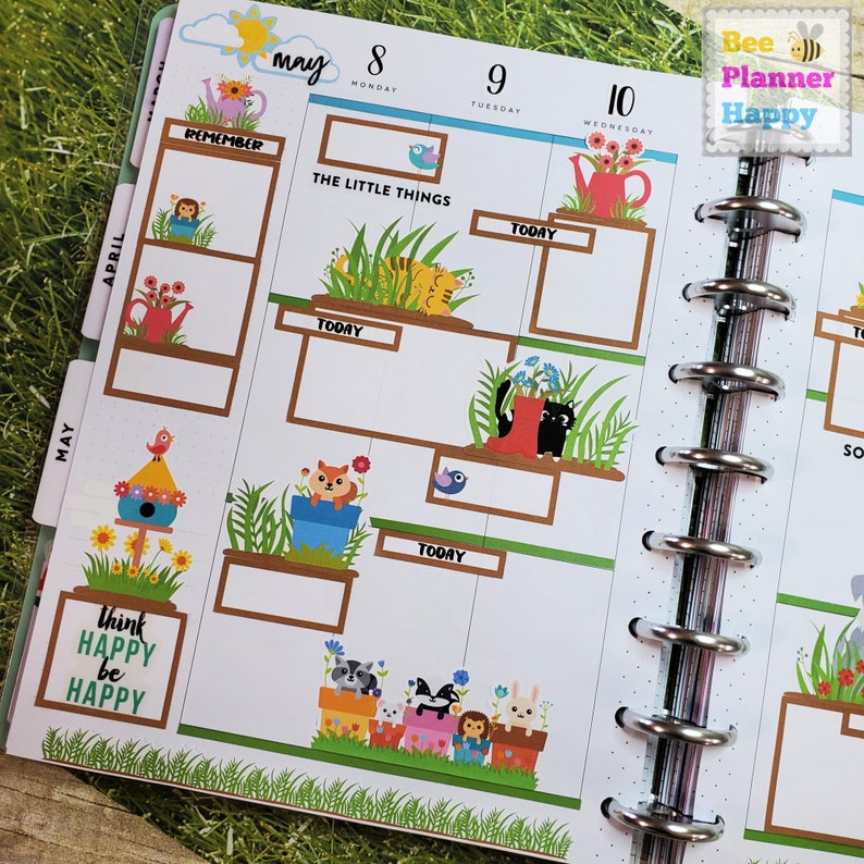 Printable Stickers of Springtime Friends With Classic Size Boxes for ...