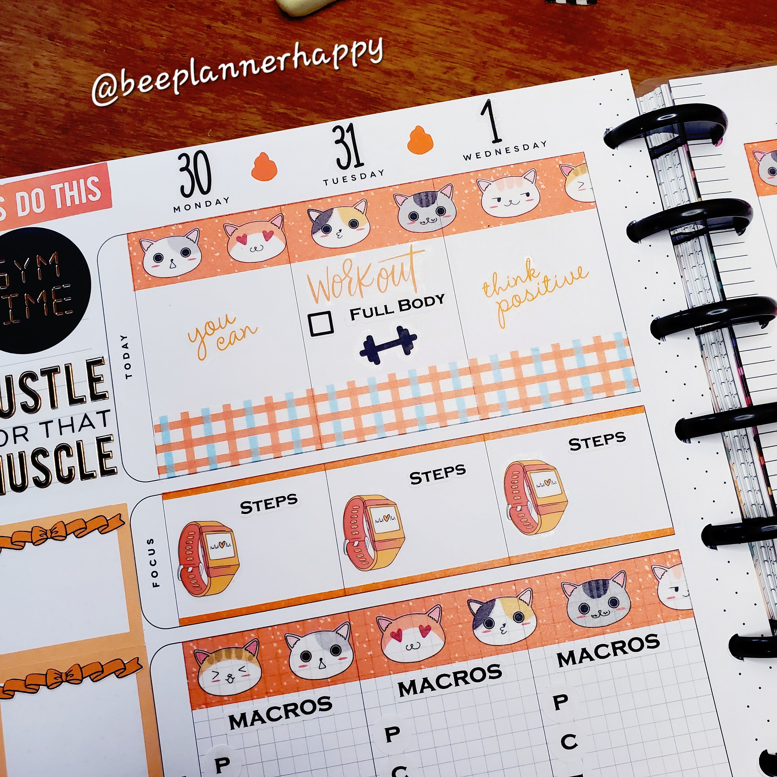 Printable Full Body Workout Word Stickers ~ Instant Download Print and ...